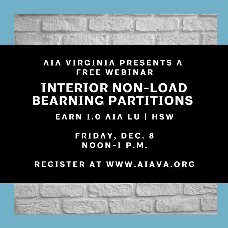 Procrastinator’s Series presented by AIA Virginia: Interior Non-Load ...